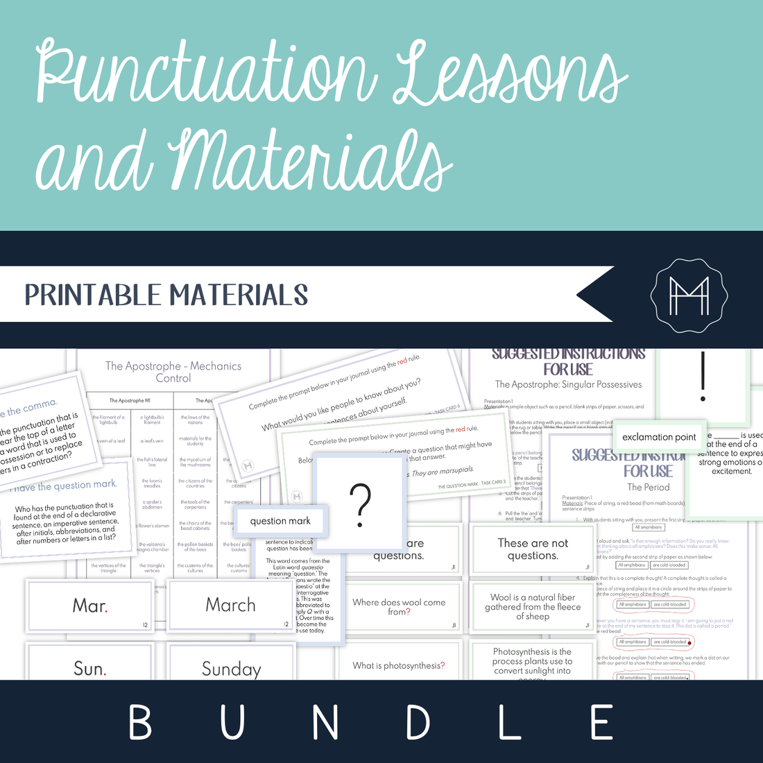 Punctuation Lessons and Materials – themodernmontessoriguide