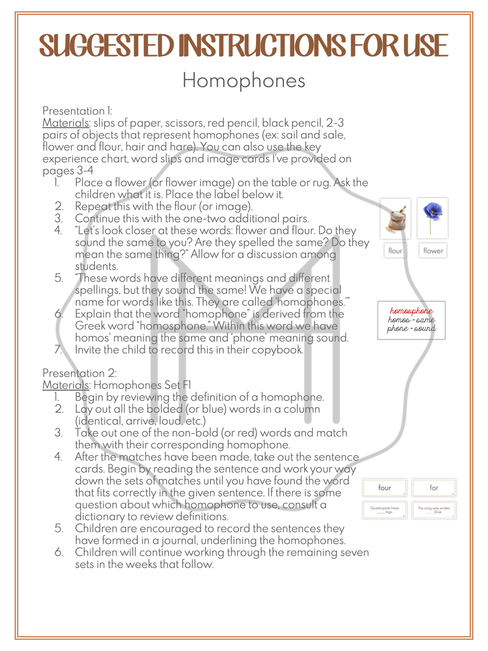 Word Study: Homophone Matching Cards – themodernmontessoriguide