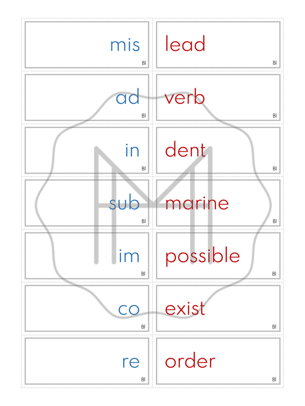 Word Study: Prefixes and Root Words Matching Cards ...