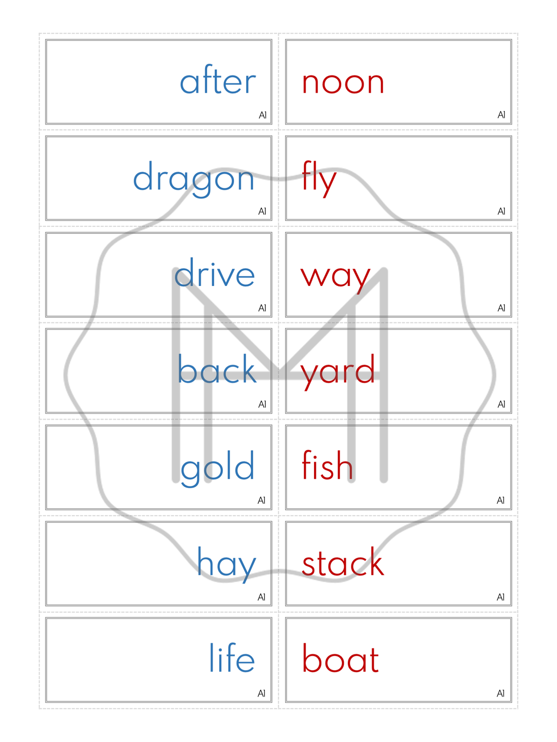 Word Study: Compound Words Matching Cards – themodernmontessoriguide