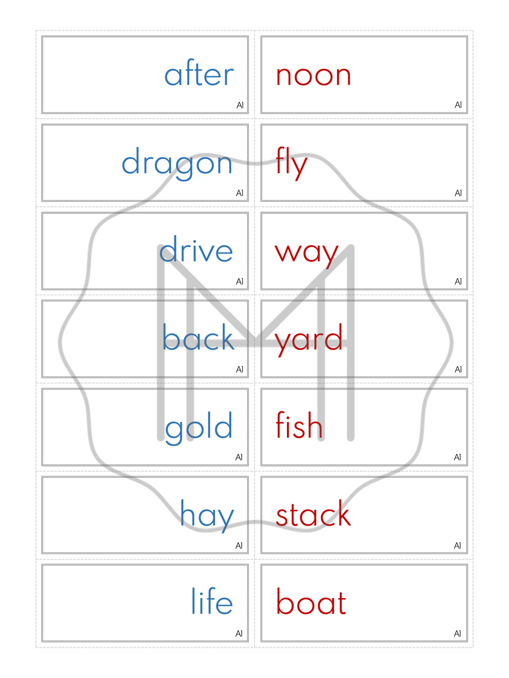 Word Study: Compound Words Matching Cards – themodernmontessoriguide