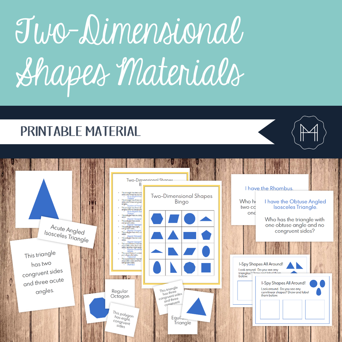 Two-Dimensional Shapes: Montessori 3-Part Cards – themodernmontessoriguide