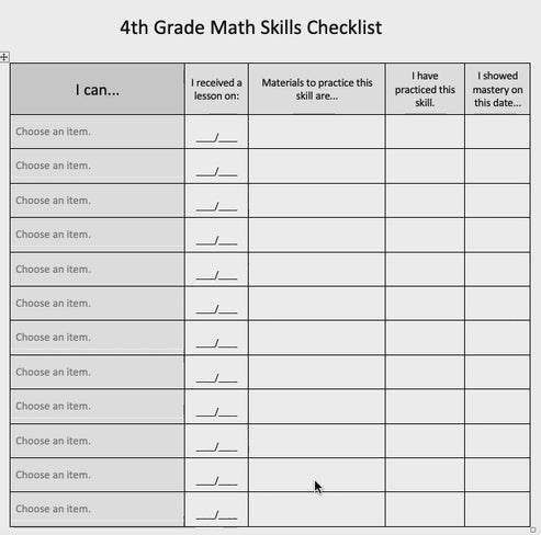 1st Grade ELA Skills Checklist- Montessori Record Keeping ...