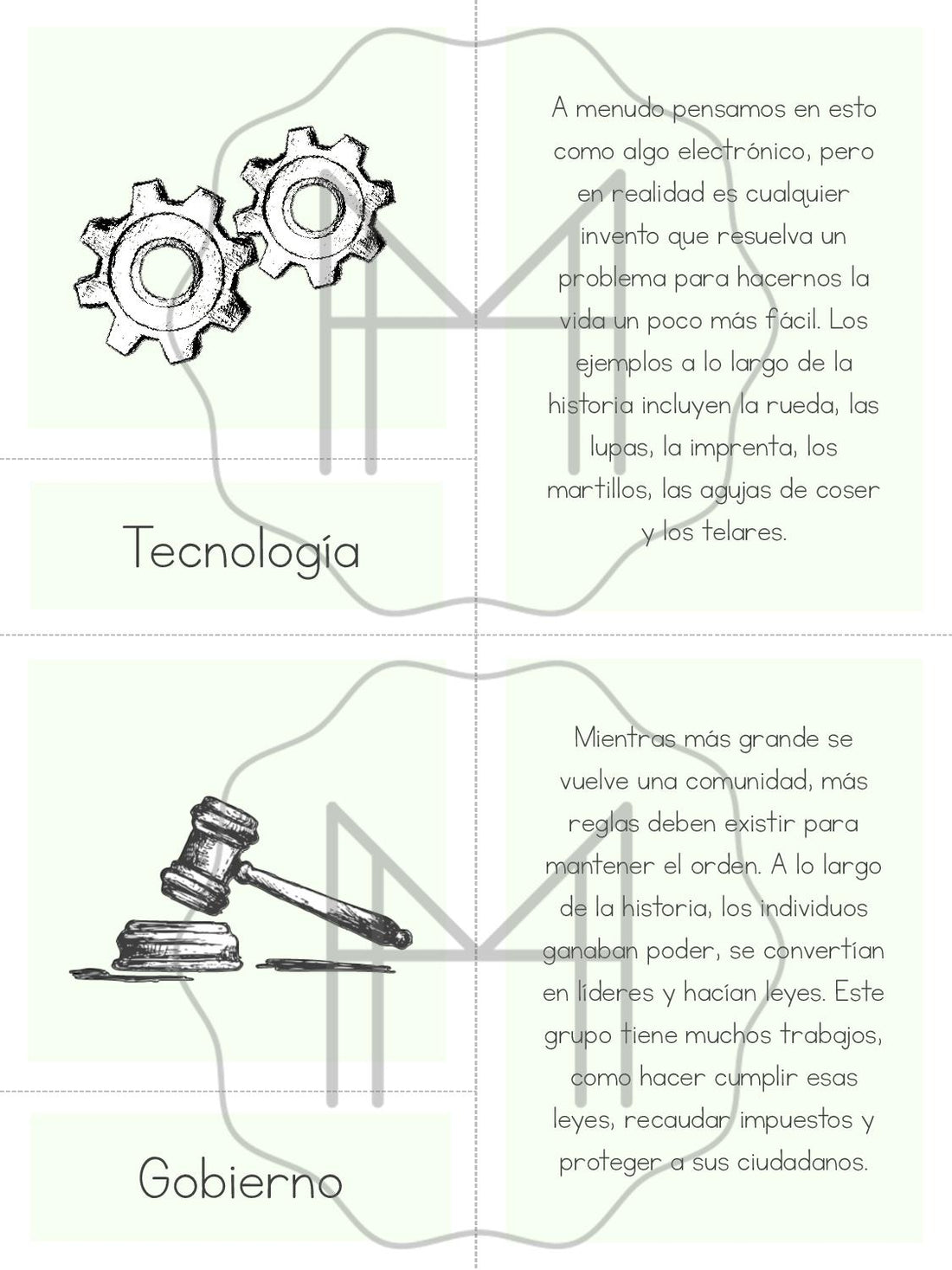 Español - Características de una civilización - Tarjetas en 3 partes ...