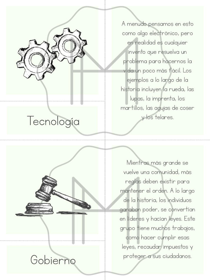 Español - Características de una civilización - Tarjetas en 3 partes ...