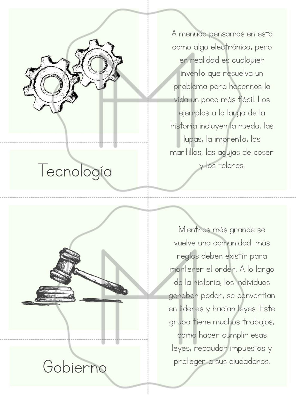 Español - Características de una civilización - Tarjetas en 3 partes ...