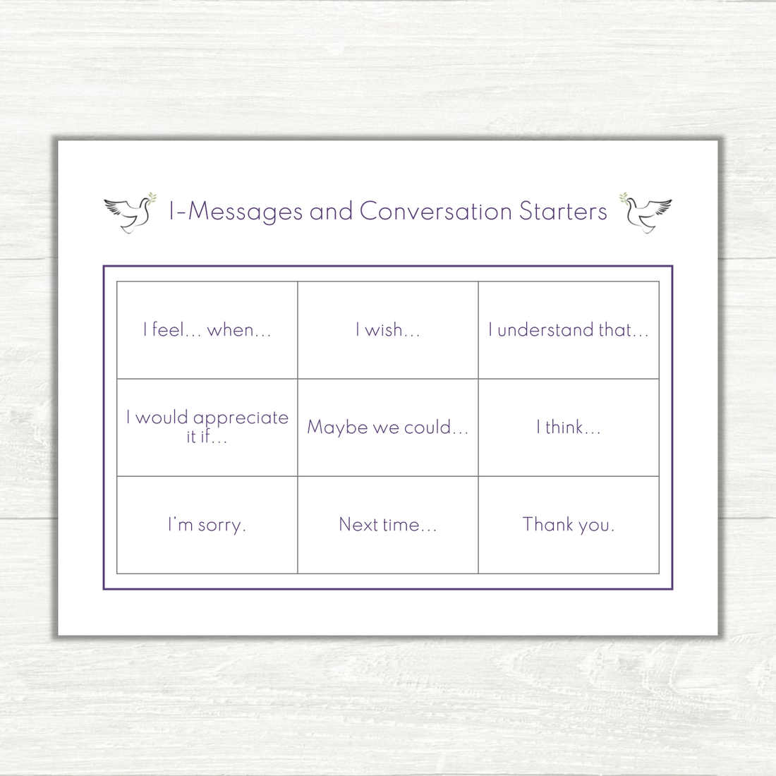 FREEBIE - I-Messages and Conversation Starters – themodernmontessoriguide