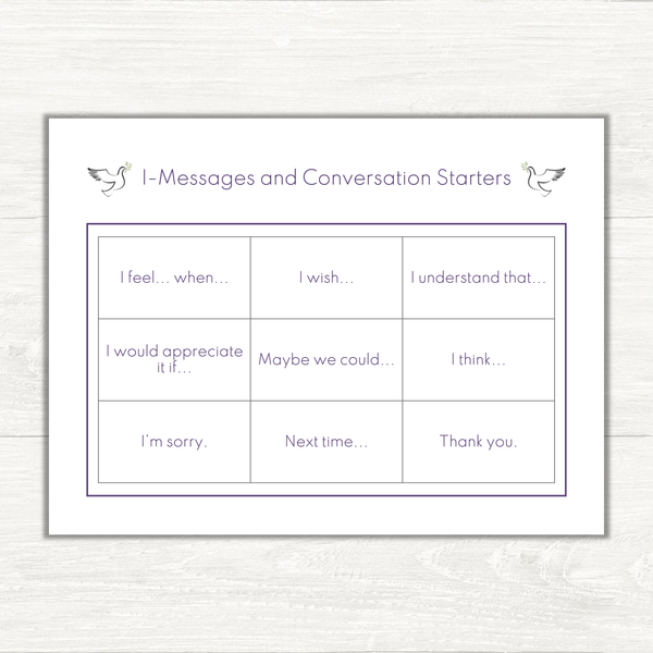 FREEBIE - I-Messages and Conversation Starters – themodernmontessoriguide