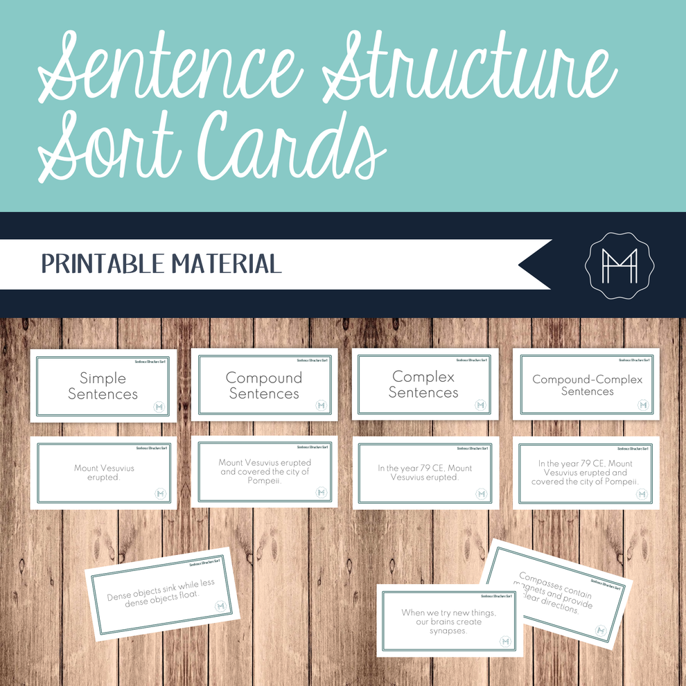 Sentence Structure Sort – themodernmontessoriguide