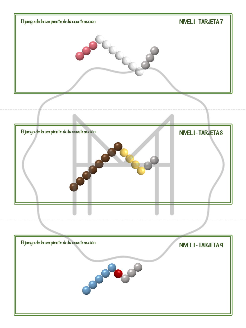 Juego de serpiente para sumas y restas – themodernmontessoriguide
