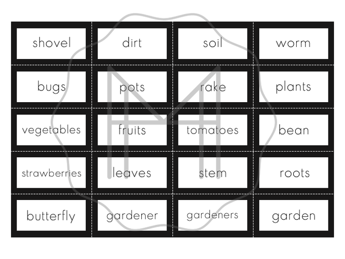 Build Your Own Sentences: Montessori Color-Coded Cards- Spring/Gardeni ...