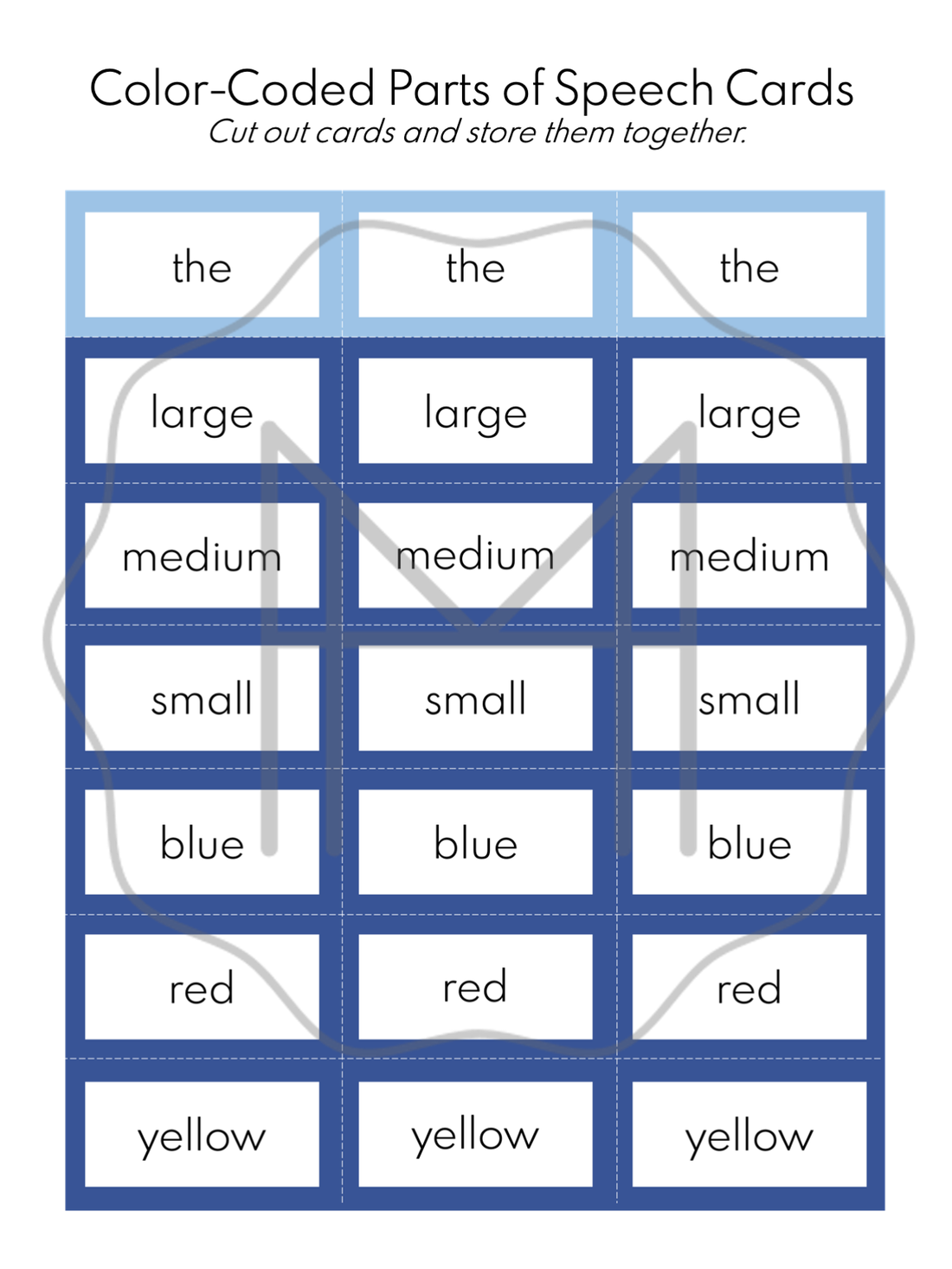 Detective Adjective Game Materials – themodernmontessoriguide