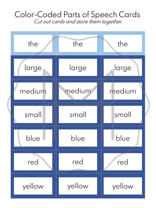 Detective Adjective Game Materials – themodernmontessoriguide