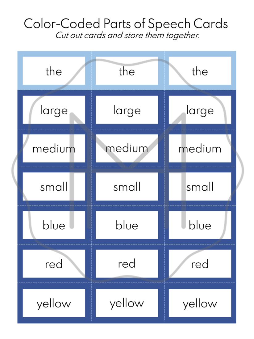 Detective Adjective Game Materials – themodernmontessoriguide