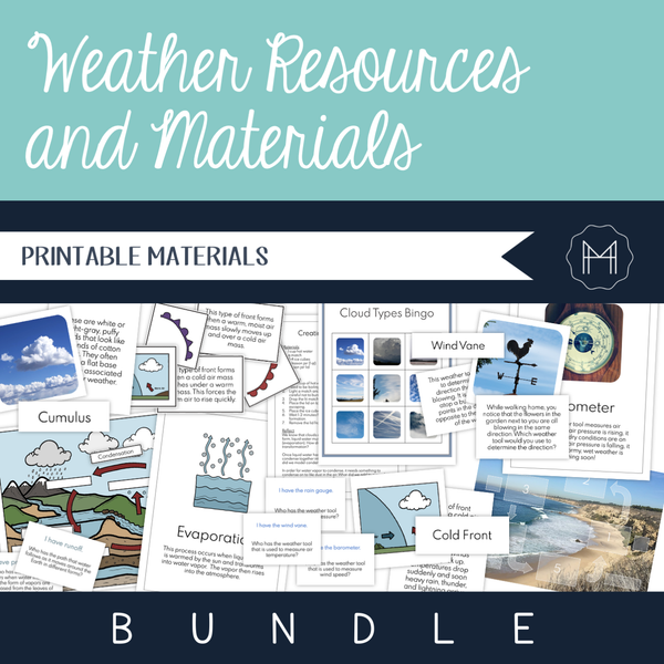 Weather Resources and Materials Bundle – themodernmontessoriguide